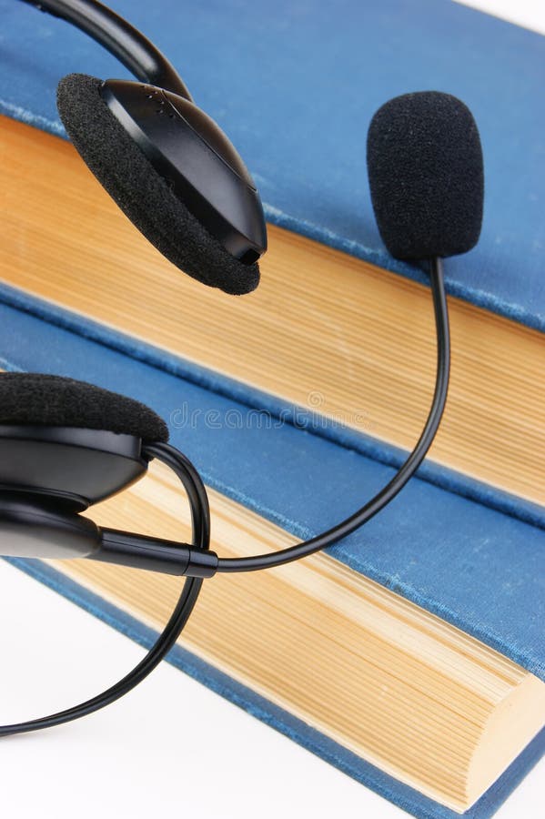 Headphones with a Microphone Stock Image - Image of headset, technology ...