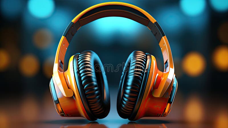 Headphones and Music Concept. Stock Illustration - Illustration of ...