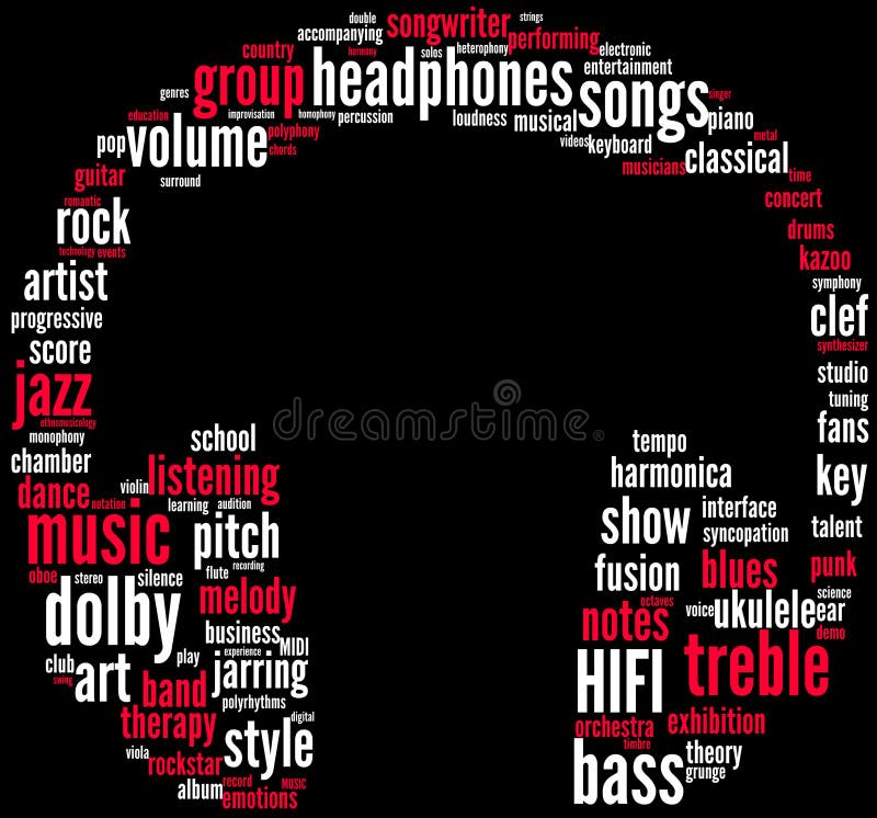 Typography with Music Genres Stock Vector - Illustration of capella ...