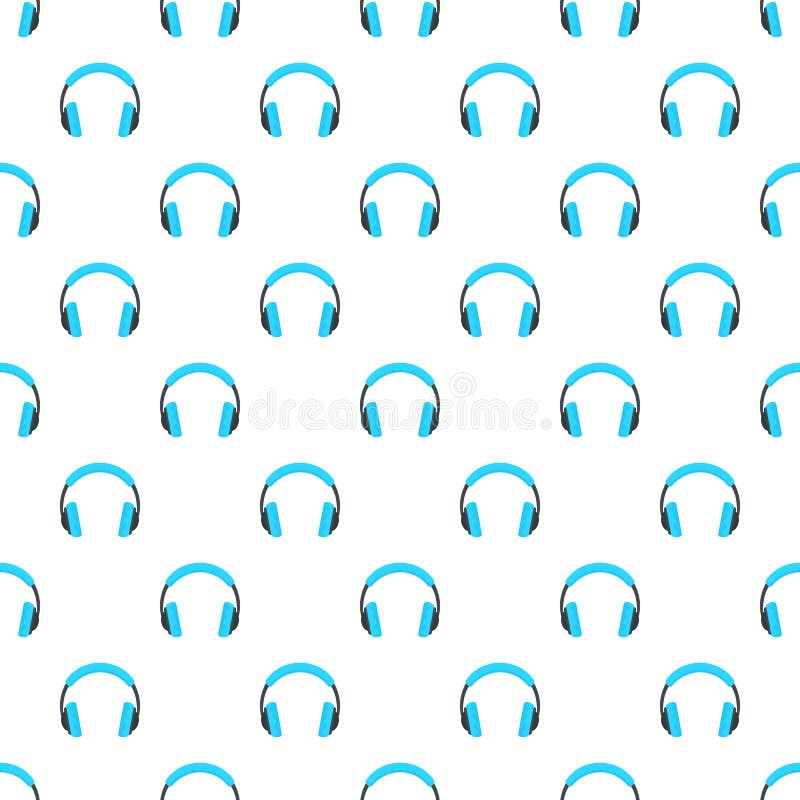 Headphones Pattern Seamless Vector Stock Vector - Illustration of ...