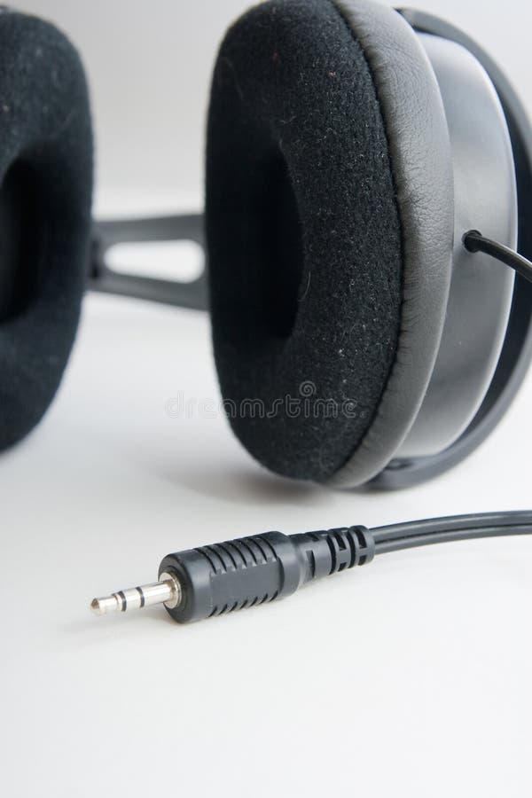 Headphones and plug stock photo. Image of equipment, headphone - 14708336