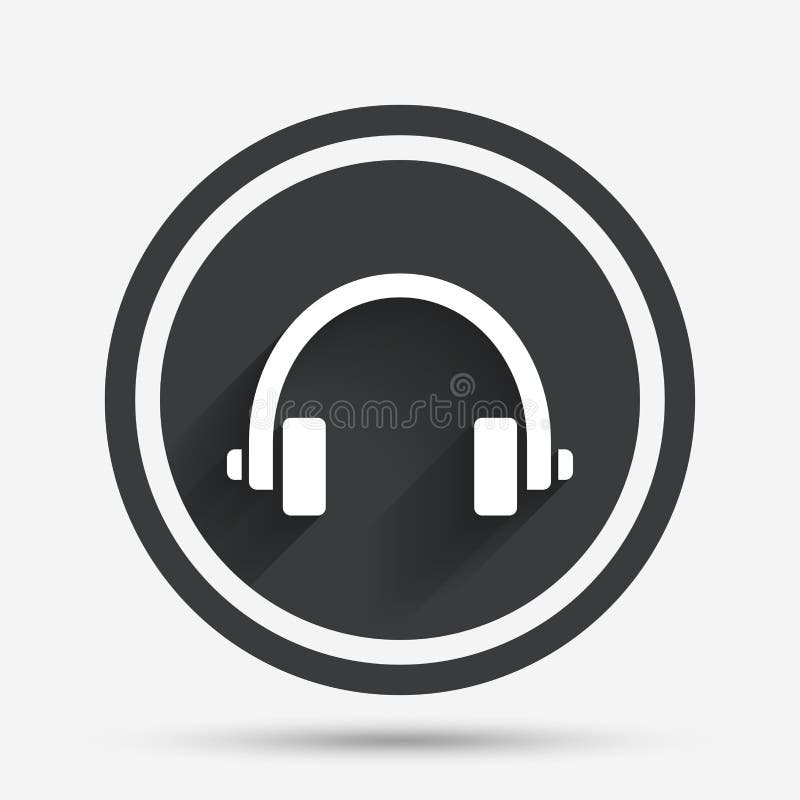 Headphones Sign Icon. Earphones Button Stock Vector - Illustration of ...