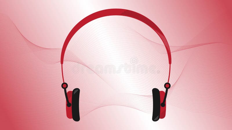 Stereo Headphones with a Graphic Image of Music Stock Vector ...