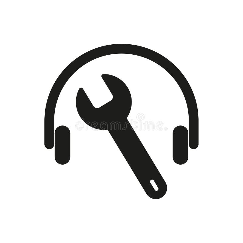 Headphones Tuning Long Shadow Icon. Vector Illustration Stock Vector ...