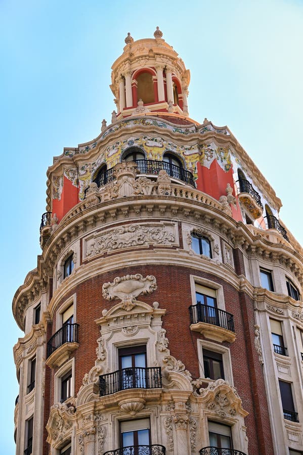 Headquarters of the Bank of Valencia Building in Valencia Stock Photo ...