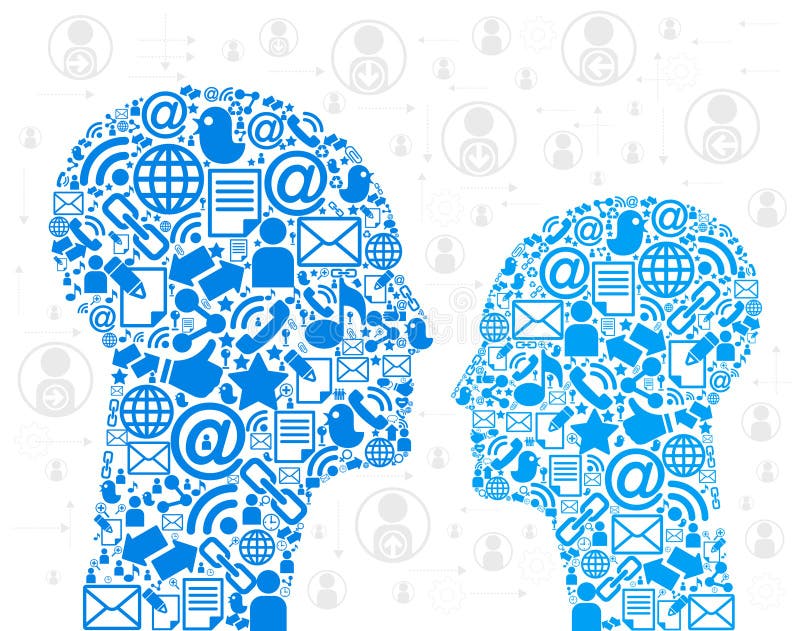 Communication-head stock vector. Illustration of media - 22774185