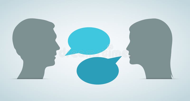 Cartoon People Talking Heads Stock Illustrations – 115 Cartoon People ...