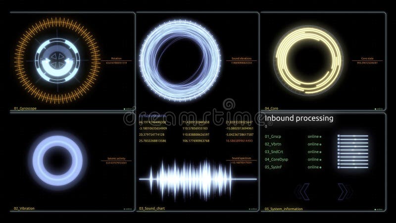 Heads Up Display Interface Infographic. Various Animated Infographics ...