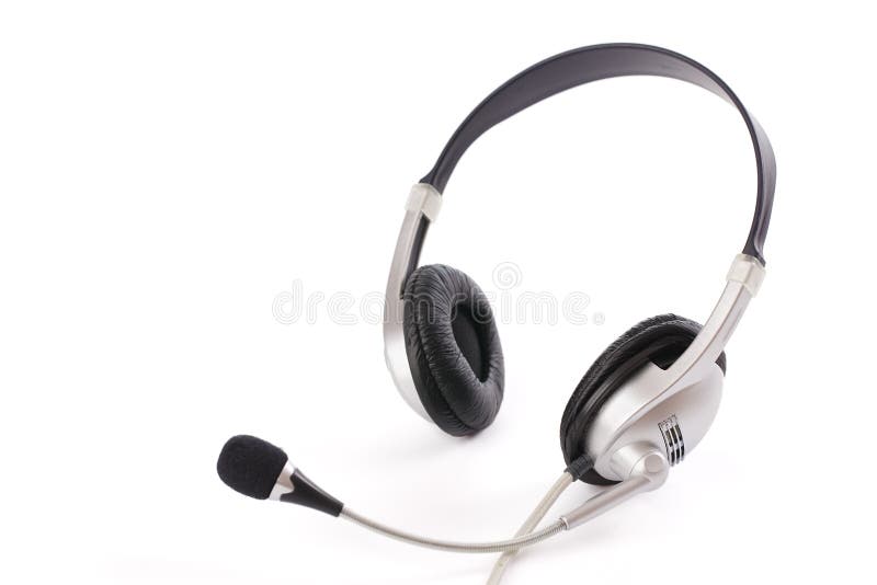 Headset Lying on a Laptop Computer KeyboardHeadset Lying on a La Stock ...