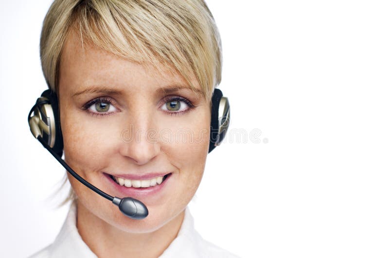 Headset stock photo. Image of assistant, call, looking - 9105236