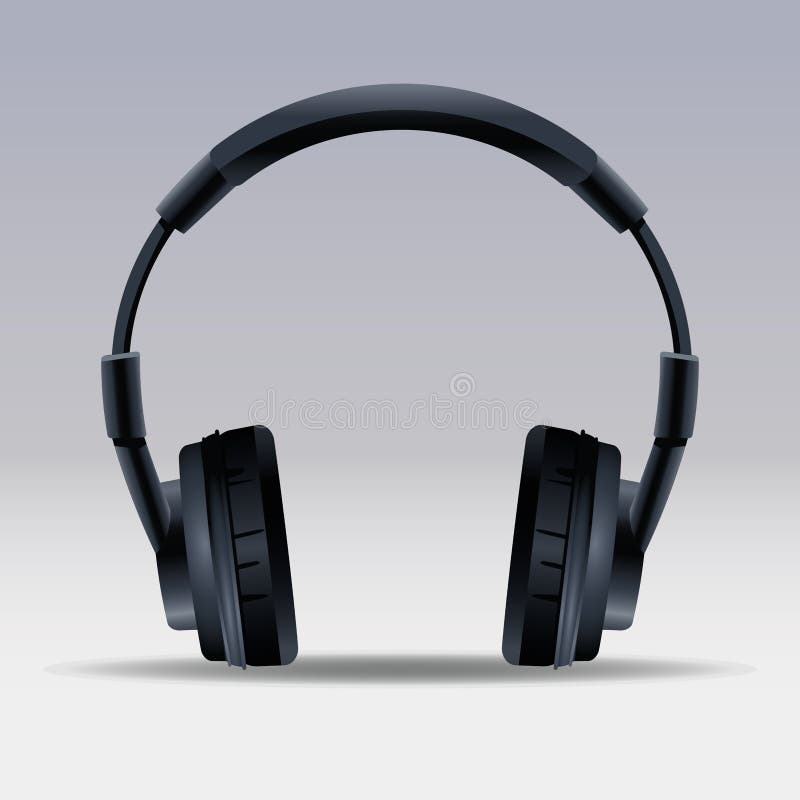 Headset Audio Device Mockup Icon Stock Vector - Illustration of ...