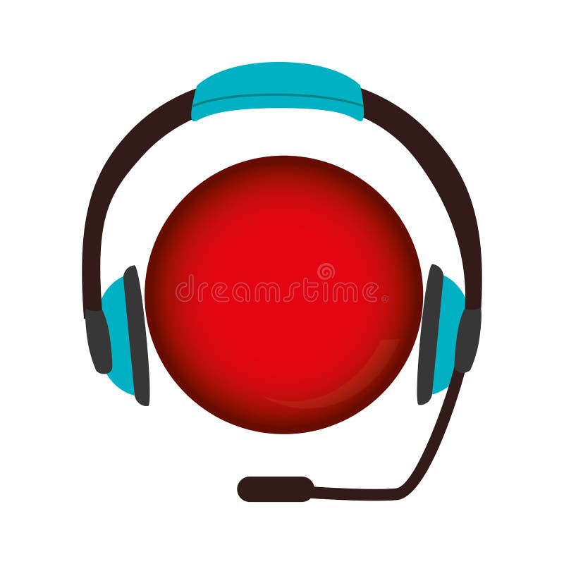 Headset call center device stock illustration. Illustration of icon ...