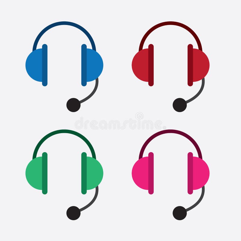 Headset Colors stock vector. Illustration of equipment - 45884491