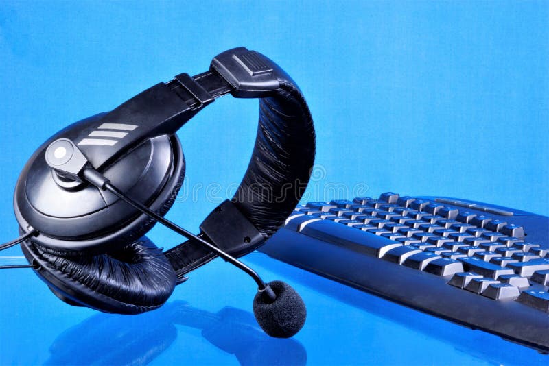 Headset Computer - Headphones, Microphone and Keyboard. Headset ...
