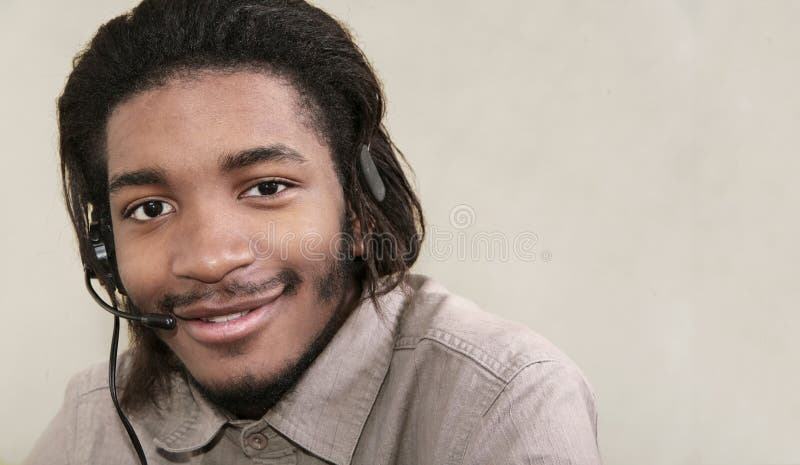Headset CSR rep stock photo. Image of cheerful, modern - 17257228