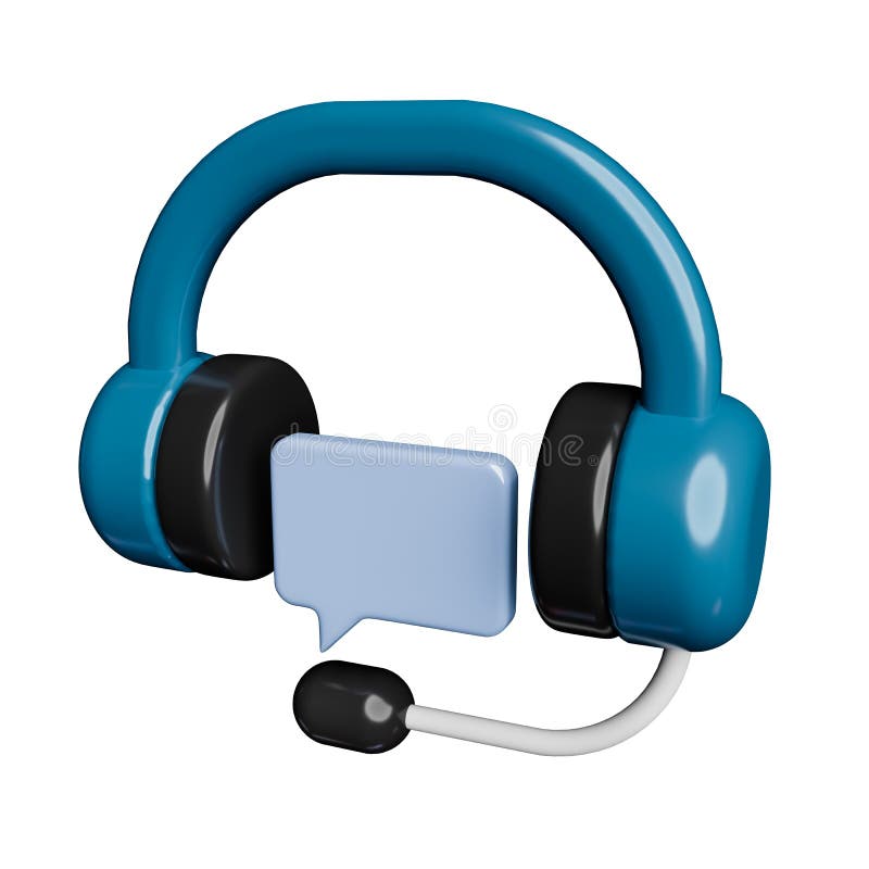 Headset 3d Icon Render Illustration Stock Illustration - Illustration ...