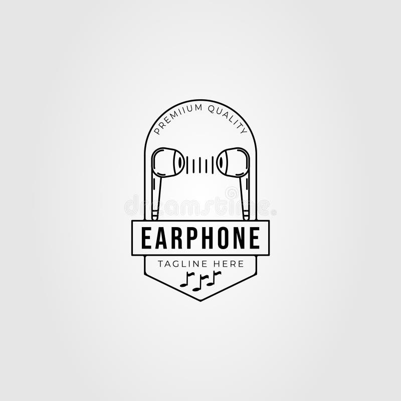 Headset or Earphone with Sound Wave Logo Vector Illustration Design ...