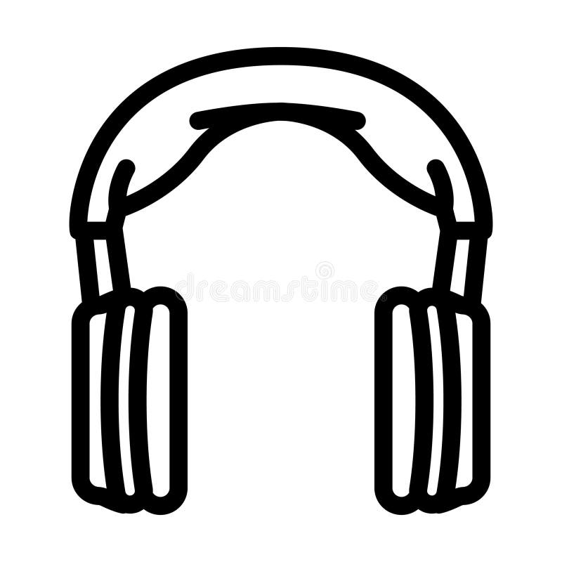 Headset Gaming Pc Line Icon Vector Illustration Stock Illustration ...