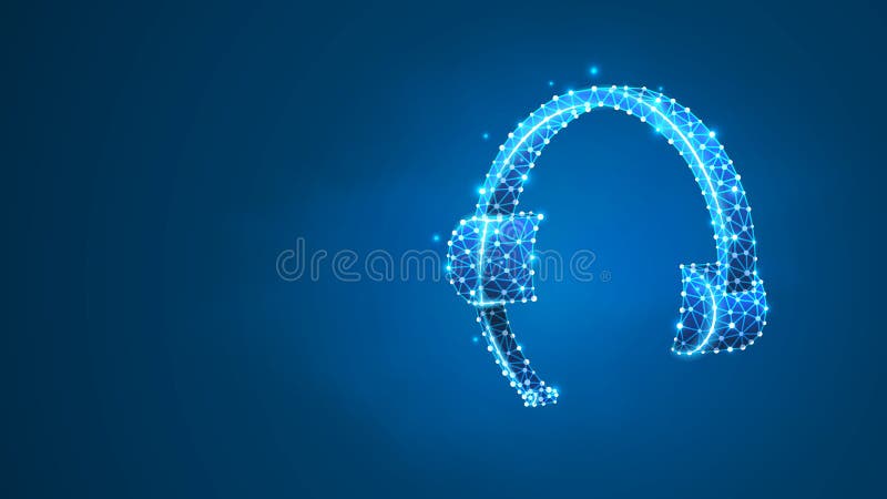 Headset. Headphones with Microphone Sign. Support, Call Center ...