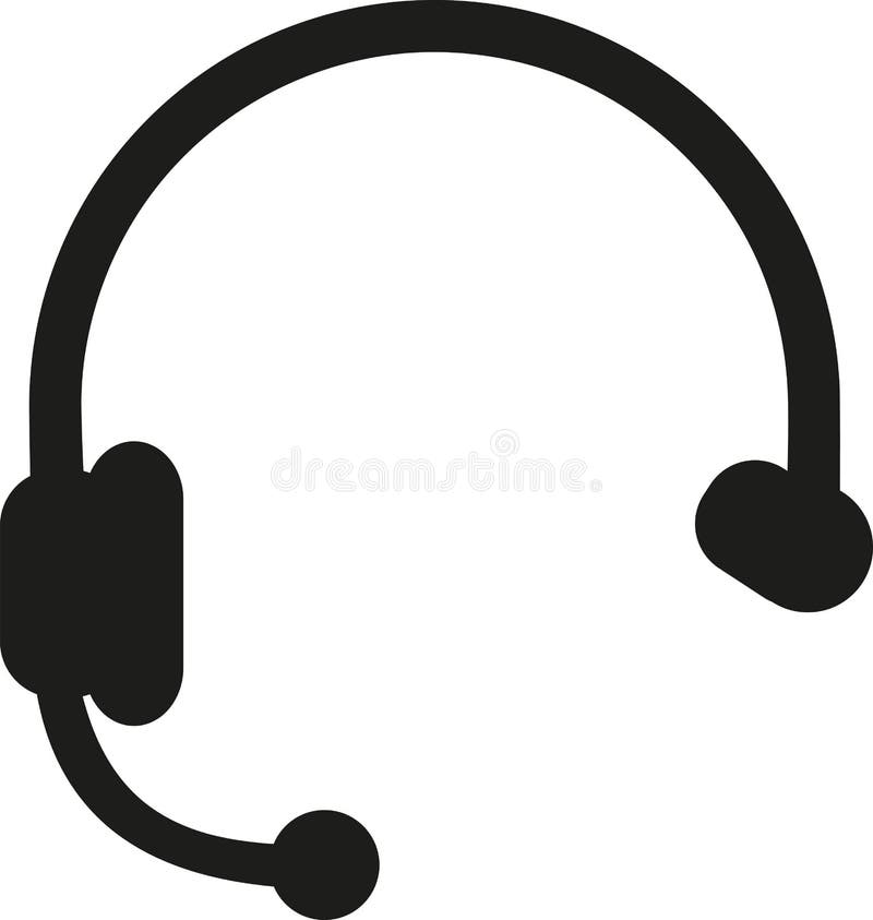 Headset Icon for Callcenter Stock Vector - Illustration of electronic ...