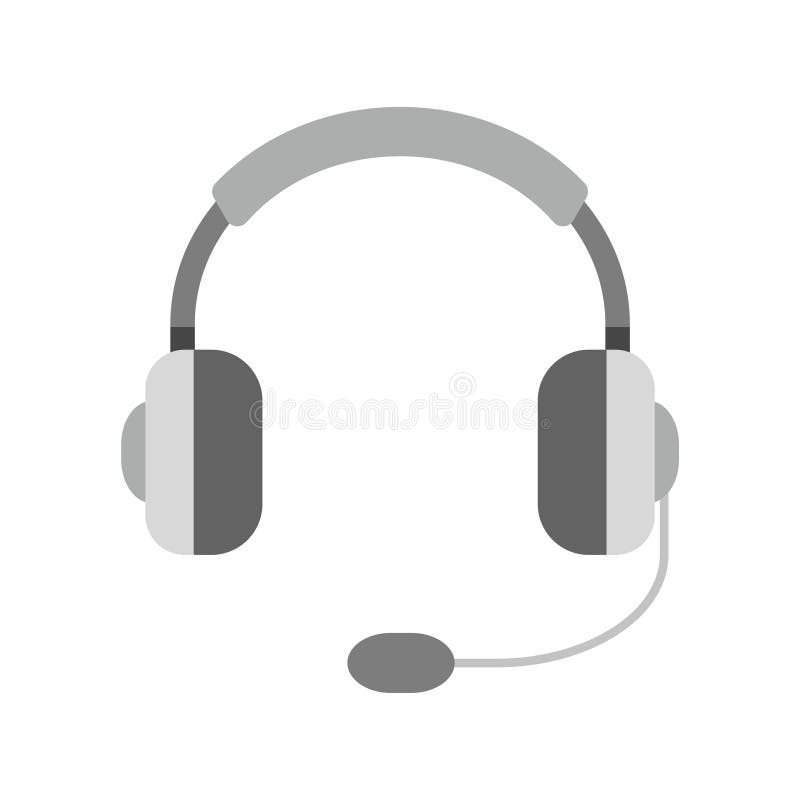 Headset Icon, Headphone Simple Vector Icon Stock Illustration ...