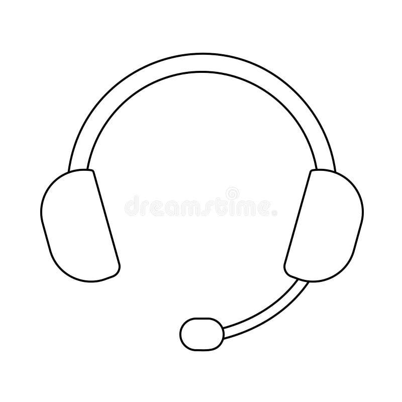 Headset Icon stock vector. Illustration of device, network - 154789398