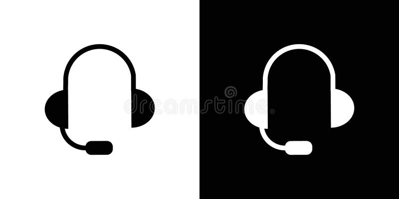Headset Icon Logo Set Vector Stock Vector - Illustration of customer ...