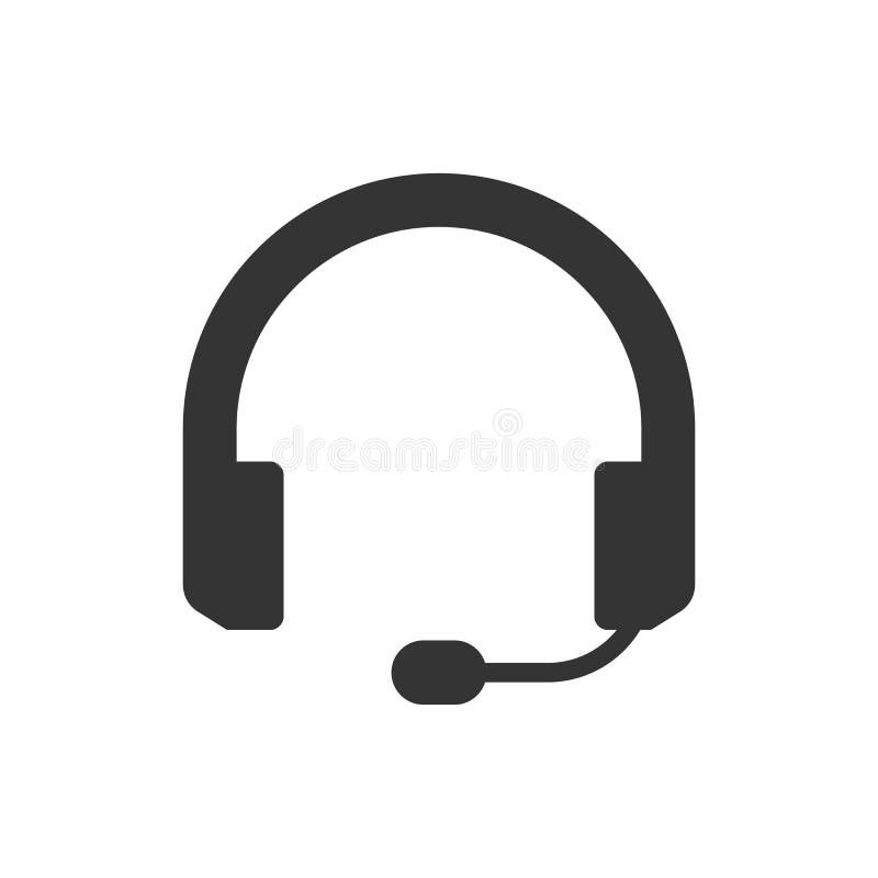 Headset icon stock vector. Illustration of help, customer - 184354187