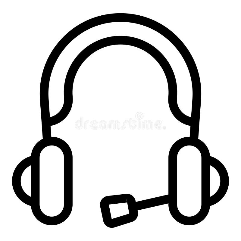 Headset Icon Representing Online Customer Service and Support Stock ...