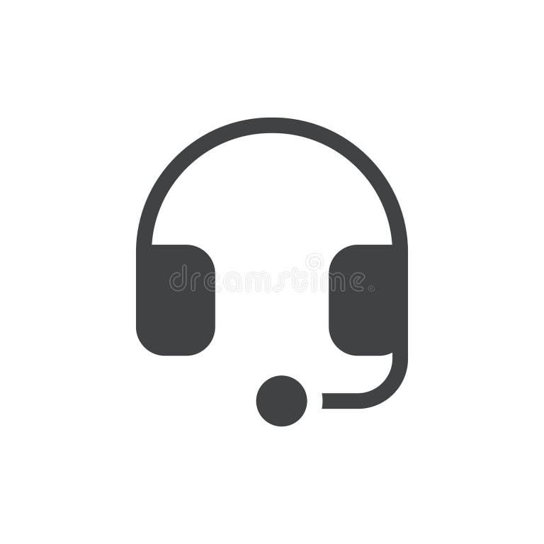 Headset Icon Simple Vector Symbol Stock Vector - Illustration of ...