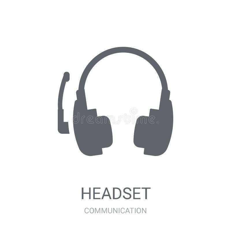 Headset Icon. Trendy Headset Logo Concept on White Background Fr Stock ...