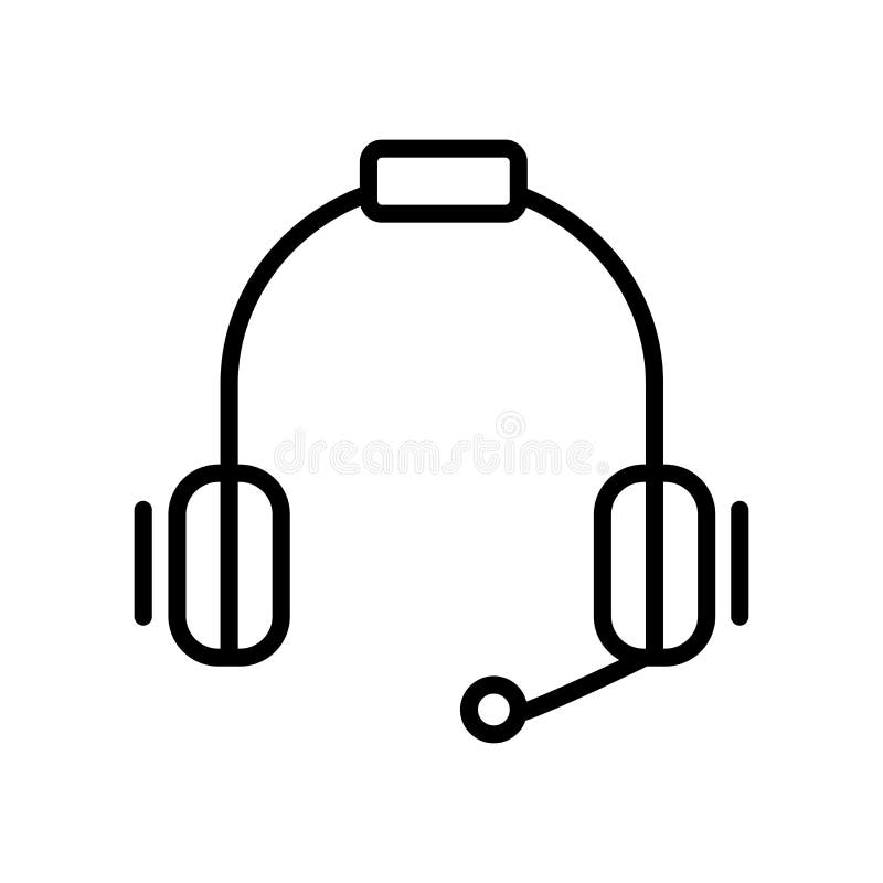 Headset Icon Vector Isolated on White Background, Headset Sign Stock ...