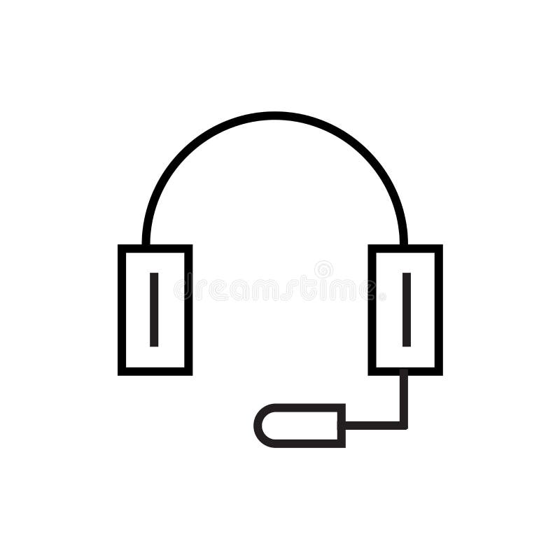 Headphone Icon Vector Sign and Symbol Isolated on White Background ...