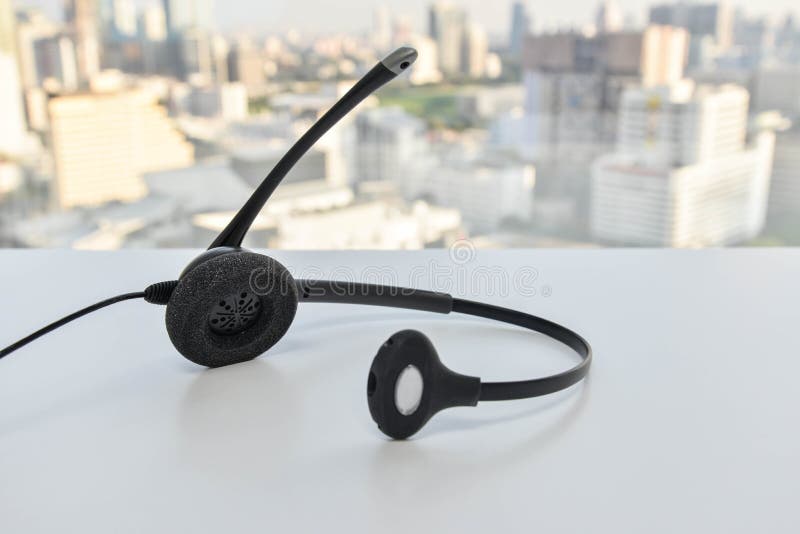 Headset of IP Phone stock image. Image of communication - 68245717