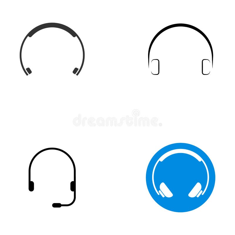 Headset logo icon design stock illustration. Illustration of equipment ...