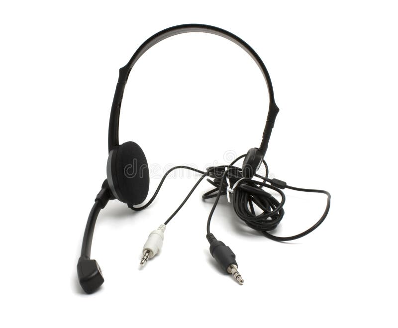 Headset with microphone stock image. Image of hotline - 11683779