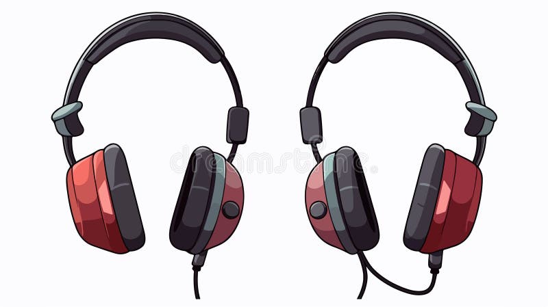 Headset and Microphone Vector Icon Cartoon Stock Vector - Illustration ...