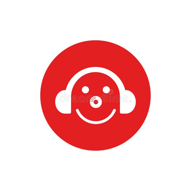 Headset Music Audio Wave Logo Template Design Vector Icon Illustration ...