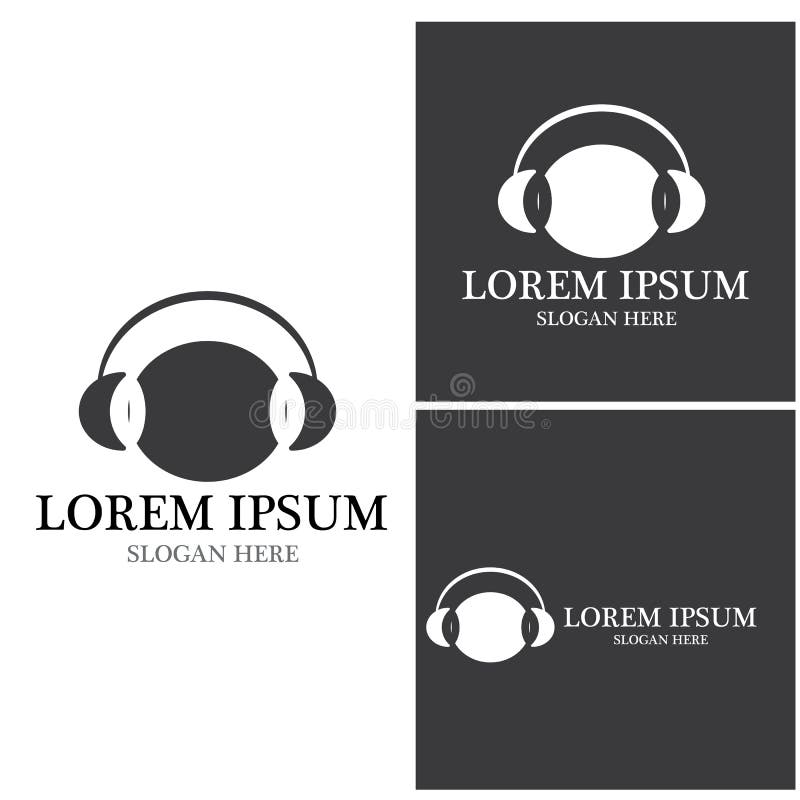 Headset Music Logo Vector Template Illustration Stock Illustration ...