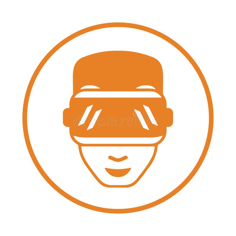 Headset, Reality, Virtual, Vr Icon. Orange Color Vector EPS Stock ...