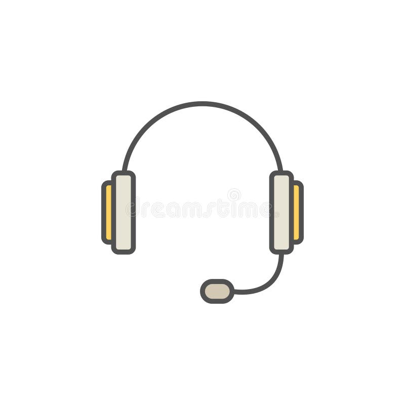 Headset Vector Colorful Icon Stock Vector - Illustration of customer ...