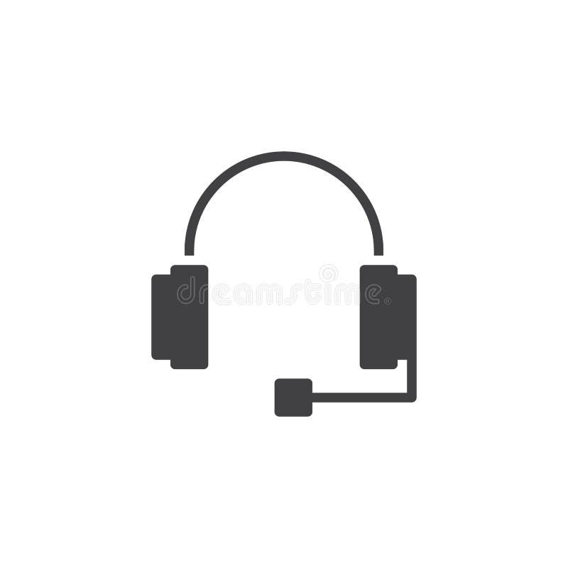 Headset vector icon stock vector. Illustration of glyph - 115069753