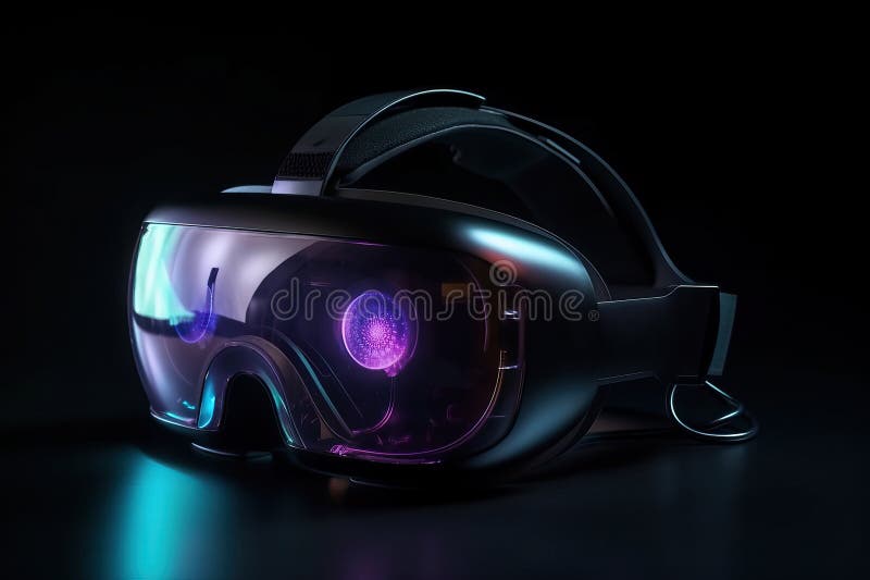 Headset for Video Games, Realistic Vr Glasses, Generative AI. Stock ...