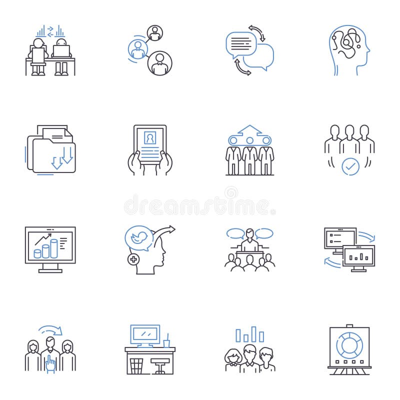 Headship Line Icons Collection. Leadership, Authority, Responsibility ...
