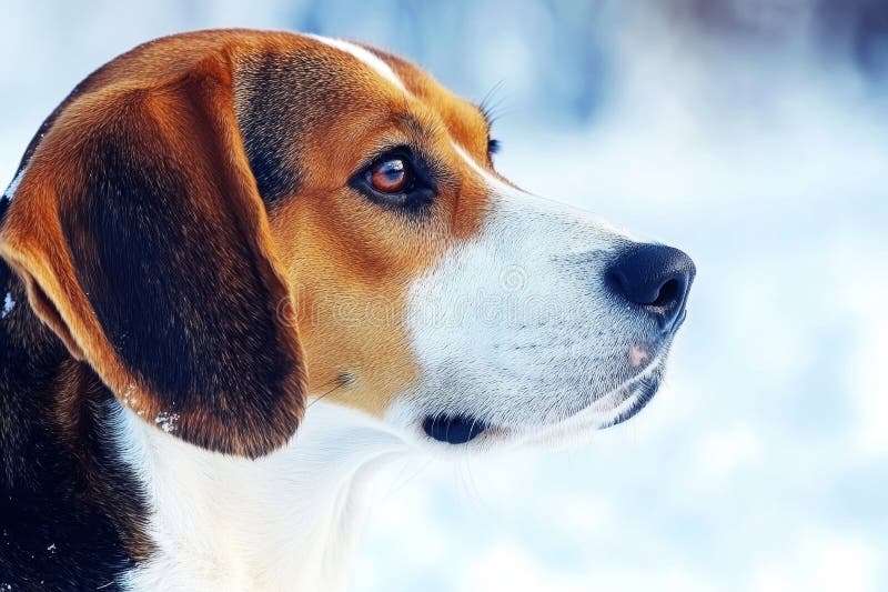 A Headshot of a Beagle Showcases Its Attentive Expression, Notable ...