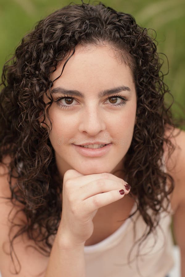 Headshot of a Beautiful Girl Stock Image - Image of chin, woman: 20023887