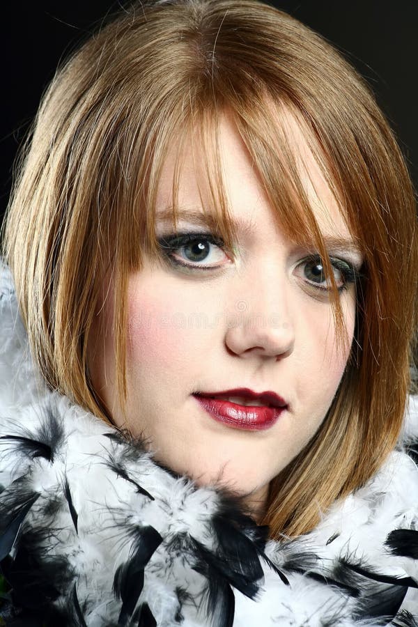 Headshot of a Beautiful Woman Stock Photo - Image of beautiful ...