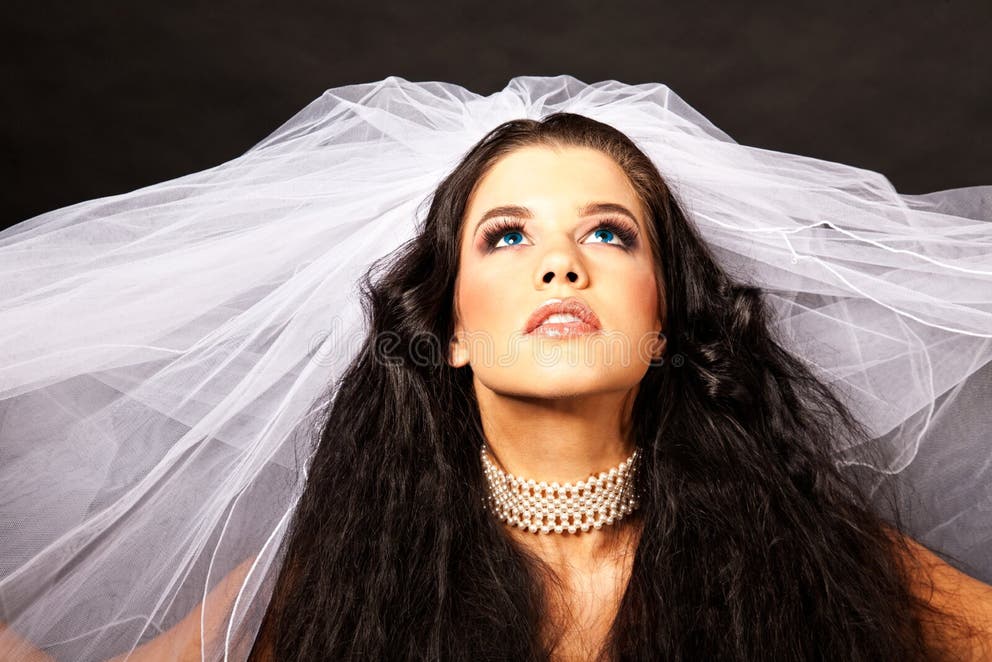 Headshot of bride stock image. Image of happiness, love - 19727445