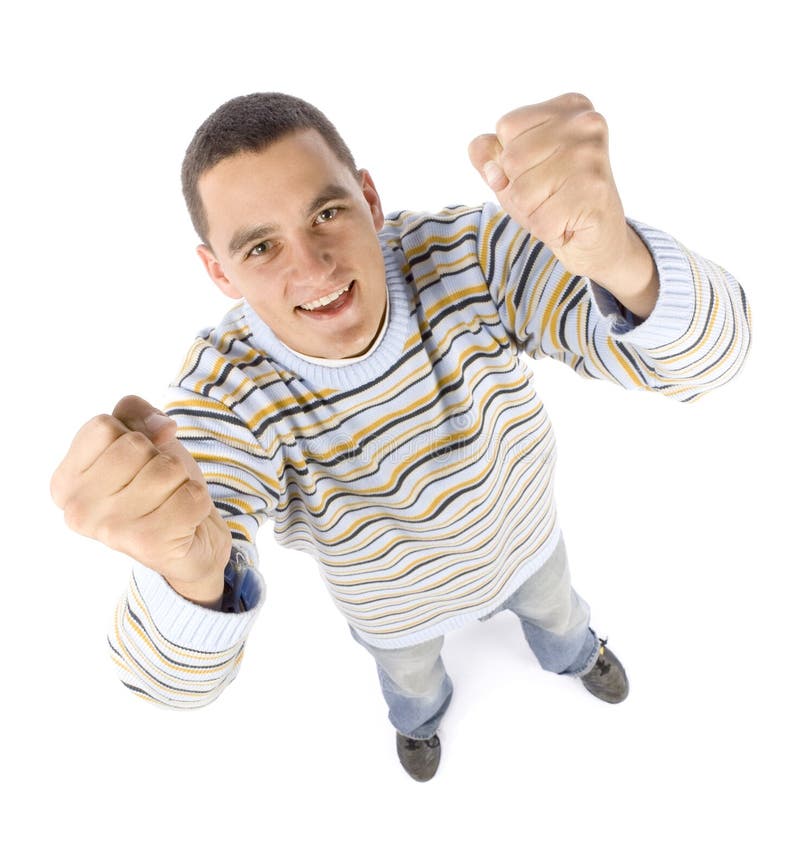 Headshot do homem feliz imagem de stock. Imagem de comprador - 1383489