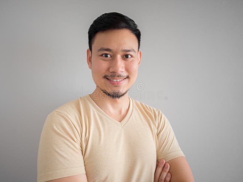 Headshot of Happy Asian Man. Stock Photo - Image of happiness, eyes ...